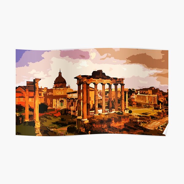 "Rome Forum Romanum Architecture Italy" Poster for Sale by Anuchartl ...