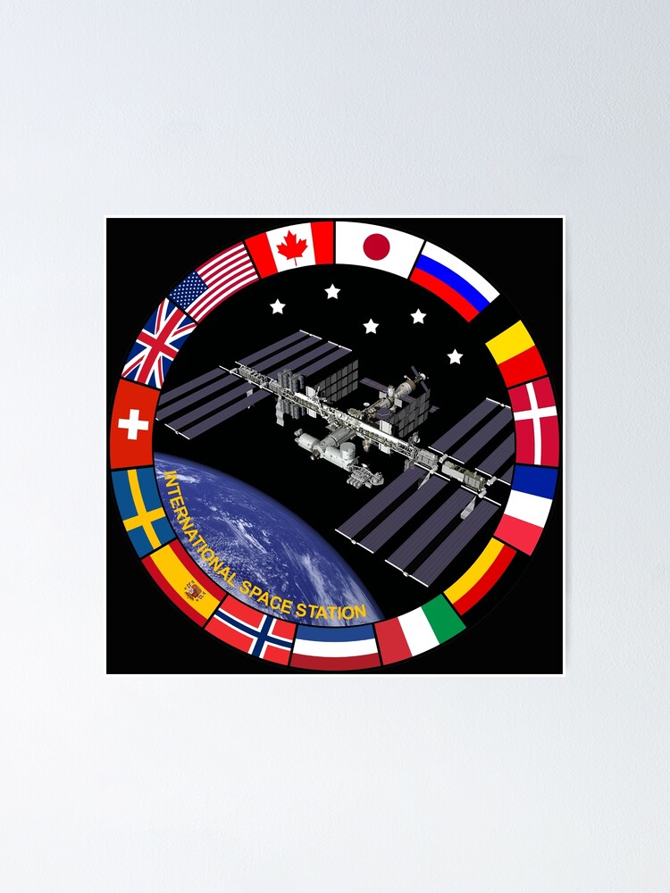 "ISS Emblem Logo." Poster for Sale by BeyondEarth | Redbubble
