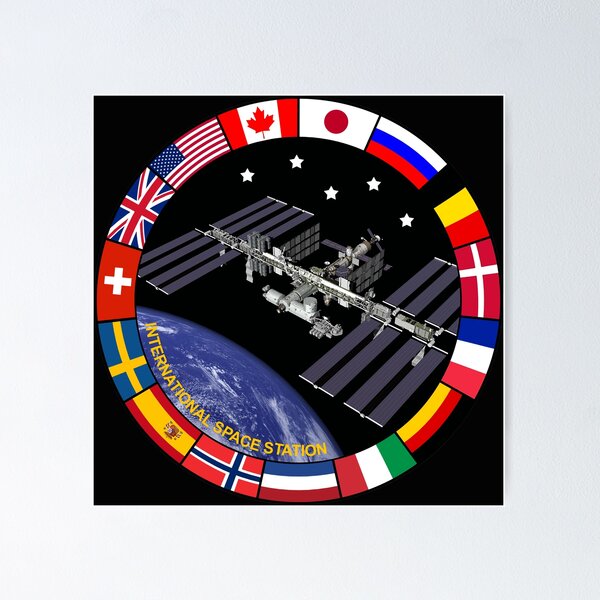 "ISS Emblem Logo." Poster for Sale by BeyondEarth | Redbubble