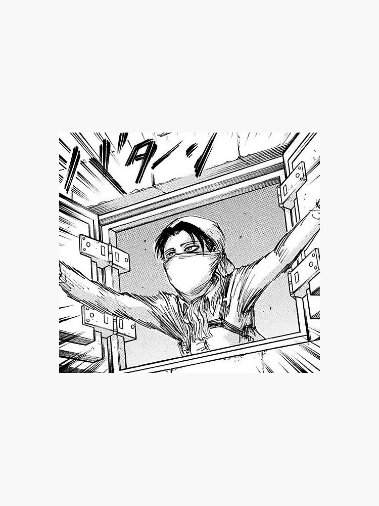 "Attack On Titan Levi Manga Panel" Sticker for Sale by federicast ...