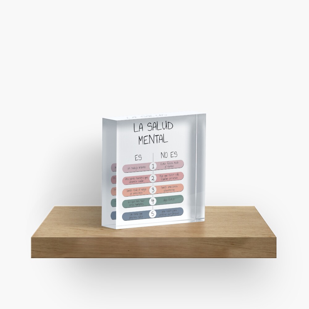 "La Salud Mental Health Poster Print Mental Wellness Stigma Spanish ...