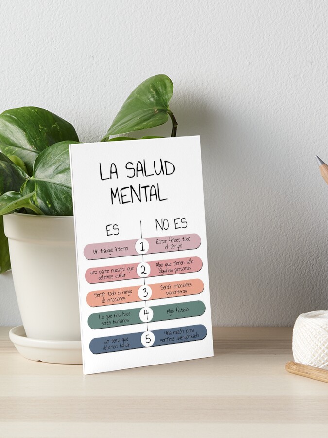 "La Salud Mental Health Poster Print Mental Wellness Stigma Spanish ...