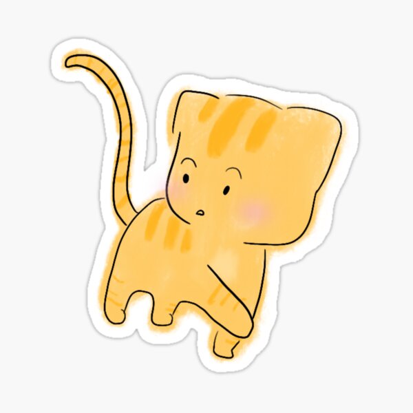 "curious cat" Sticker for Sale by kimbasmama | Redbubble