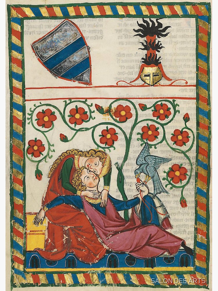 "Loving Couple (14th century) - Codex Manesse" Sticker for Sale by ...