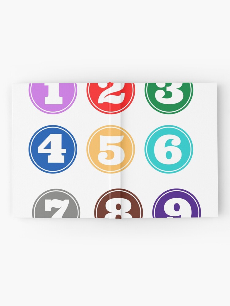 "Round Colorful Kids number block in nine digits for counting games and ...