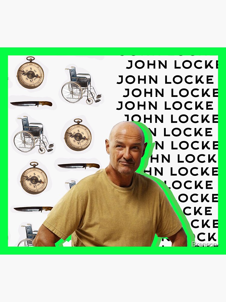 "JOHN LOCKE VIBES: NEON " Sticker for Sale by Brennon- | Redbubble