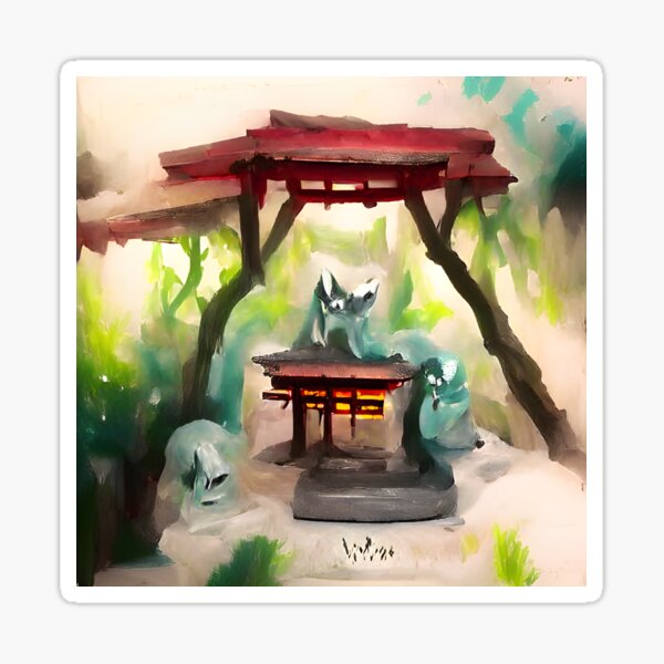 "Guardian Shrine" Sticker for Sale by batikla | Redbubble