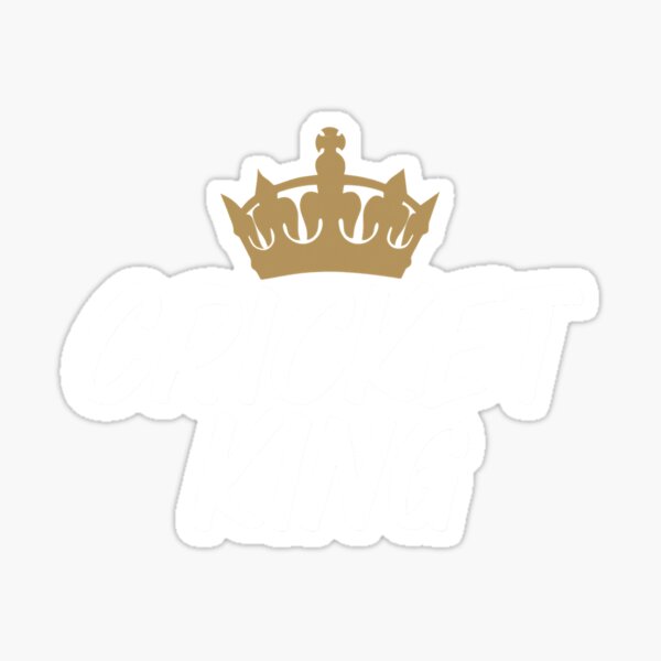 "Cricket King Sarcastic Saying Tee For Cricketers Men" Sticker for Sale ...