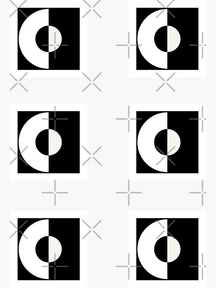 "Black and White Two Tone Circle" Sticker for Sale by Einstein12345 ...