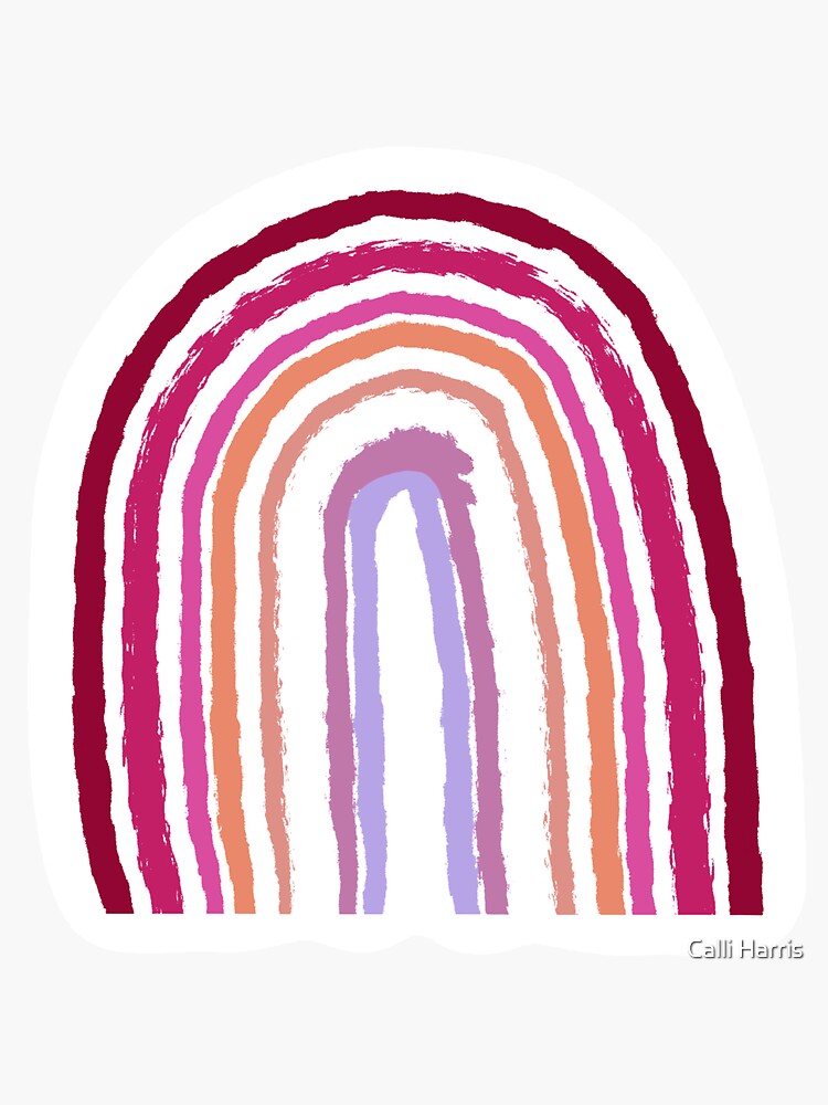 "Simple pink rainbow" Sticker for Sale by callih1231 | Redbubble