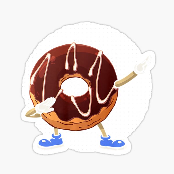 "Dabbing Donut Food Humor Premium" Sticker for Sale by HediCloe | Redbubble