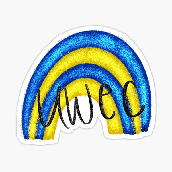 "Sparkle rainbow uwec" Sticker for Sale by hailieweiss | Redbubble