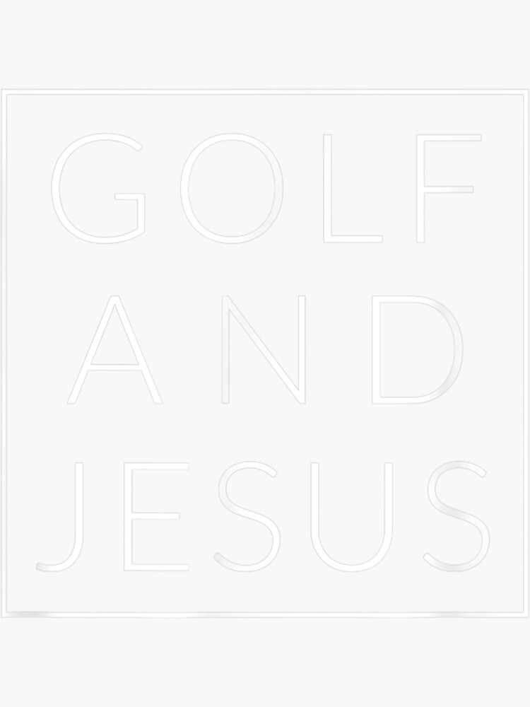 " Golf Jesus Christian Golfer Fun Golfing Sport" Sticker by paudels ...