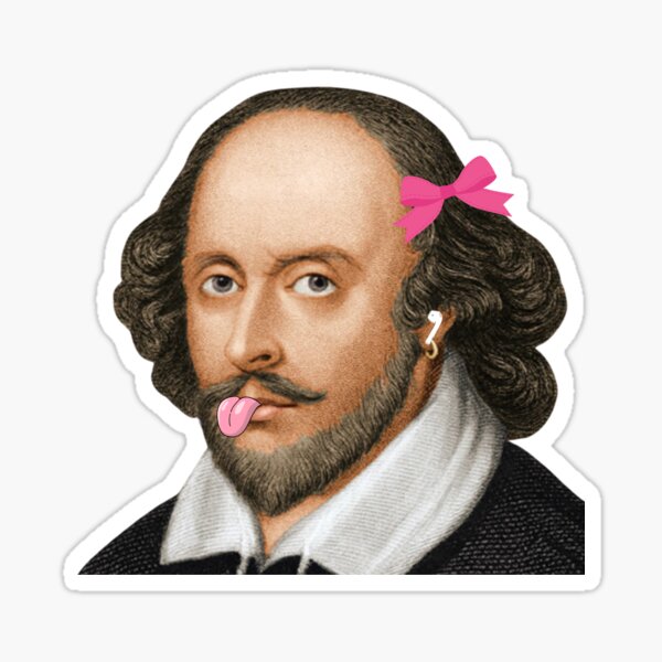 "Goofy Willy Shakespeare" Sticker for Sale by IGCMerch | Redbubble