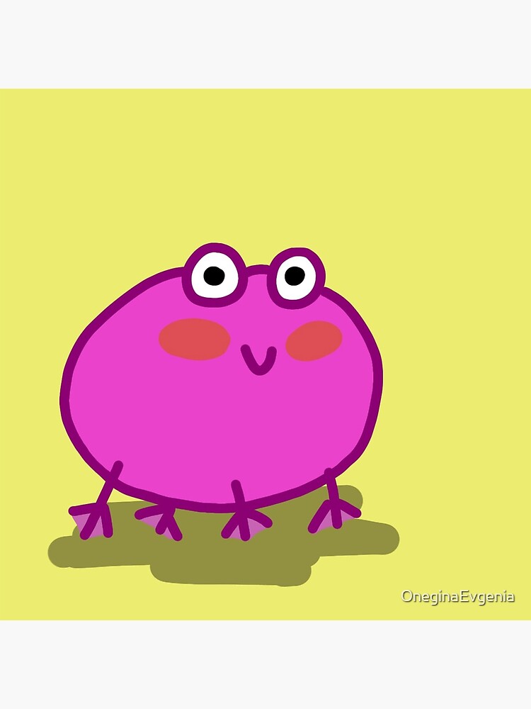 "Cute pink frog" Poster for Sale by OneginaEvgenia | Redbubble