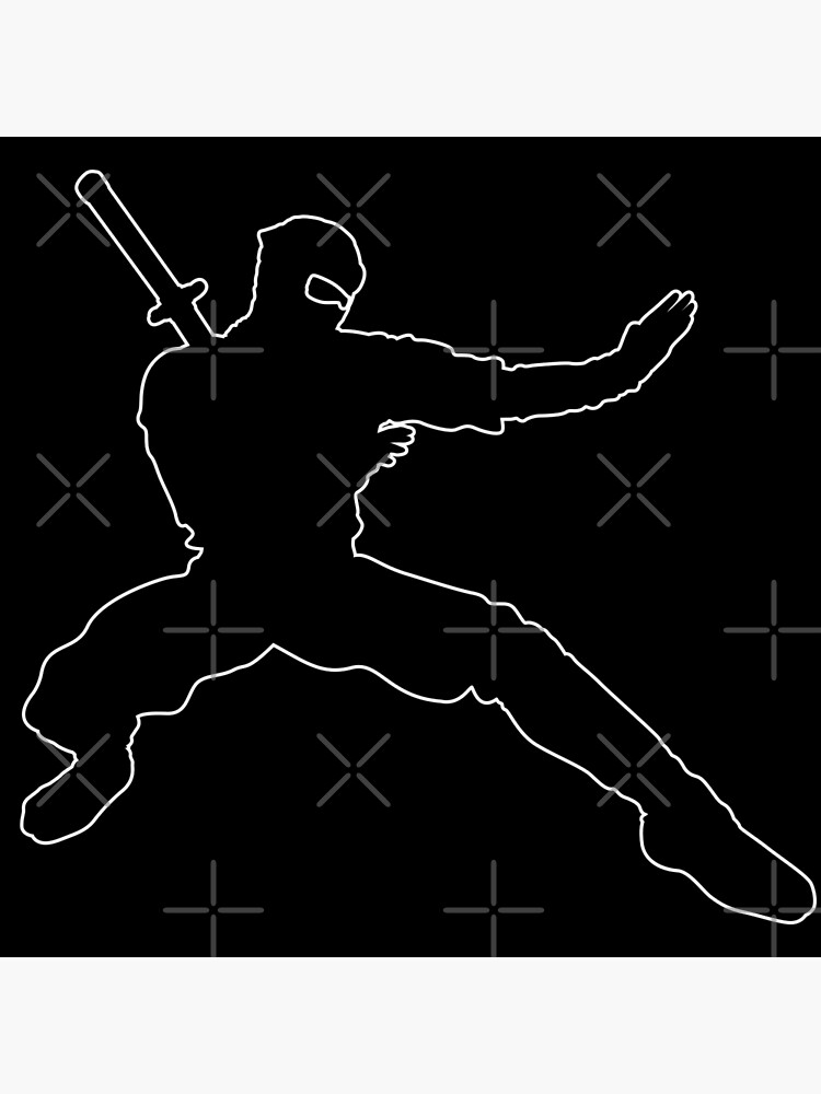 "Ninja Outline" Poster by joebarondesign | Redbubble