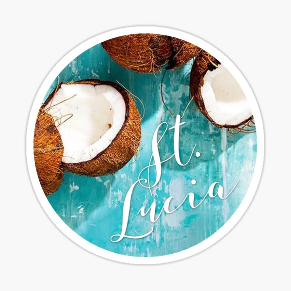 "St. Lucia" Sticker by luggagestickers | Redbubble