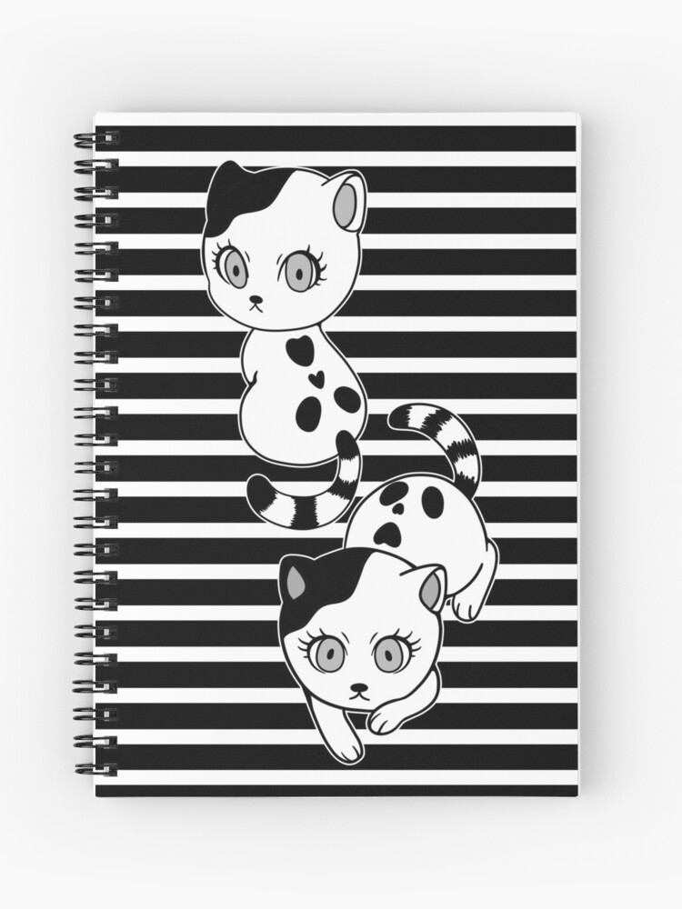 "Cursed Cat" Spiral Notebook for Sale by The Rabbit Follower | Redbubble
