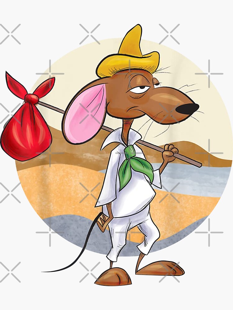 Pegatina «Ratón de dibujos animados de Slowpoke Rodriguez» de ...