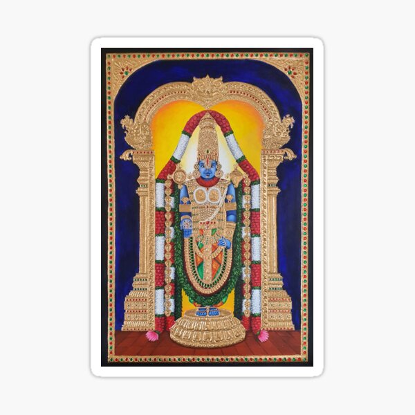 "Hindu God Vishnu as Balaji" Sticker for Sale by Anjuna Sainath | Redbubble