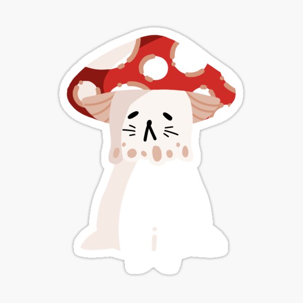 "Mushroom Cat" Sticker for Sale by olivejade | Redbubble