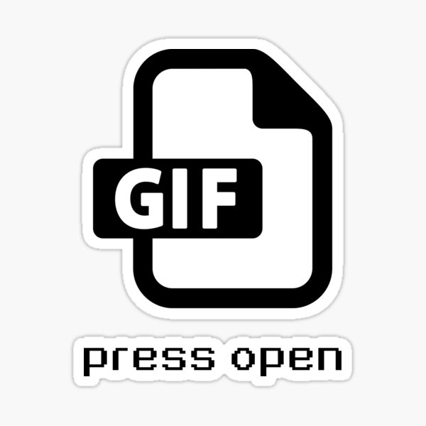 "GIF open me now" Sticker for Sale by JCseries | Redbubble