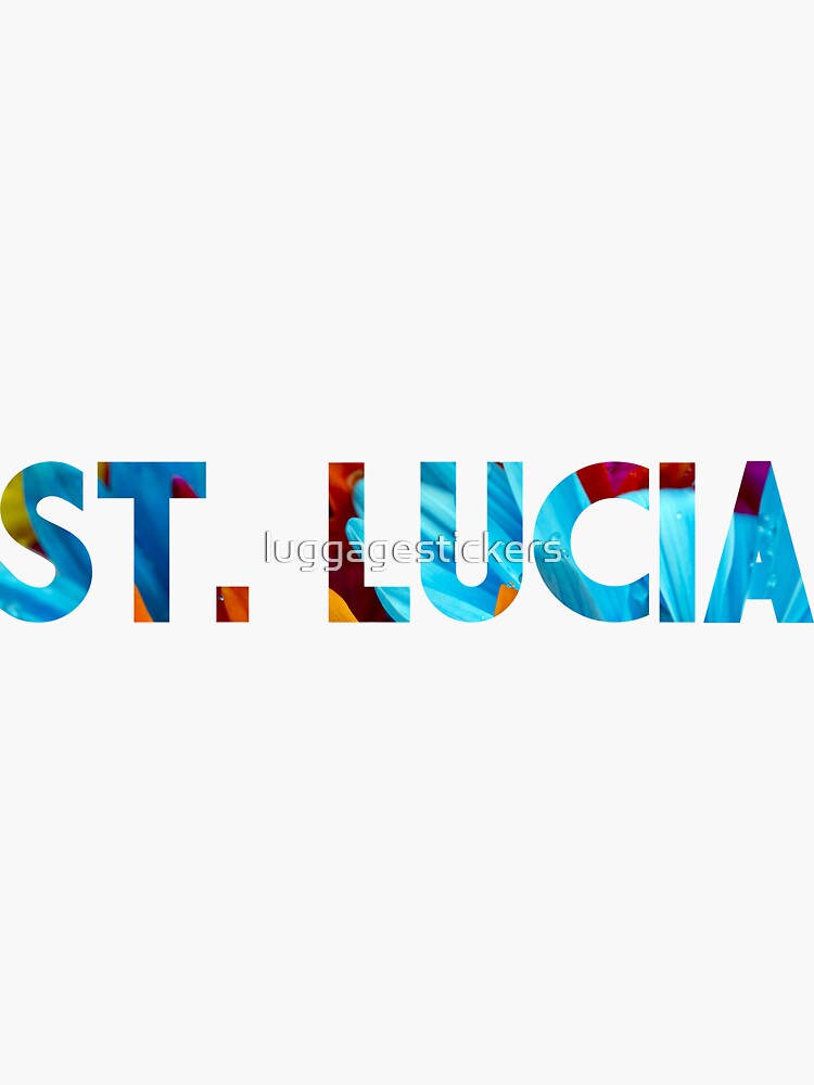 "St. Lucia" Sticker for Sale by luggagestickers | Redbubble