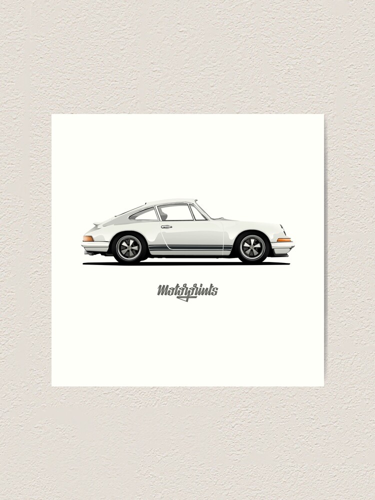 "Singer 911 (white)" Art Print for Sale by MotorPrints | Redbubble