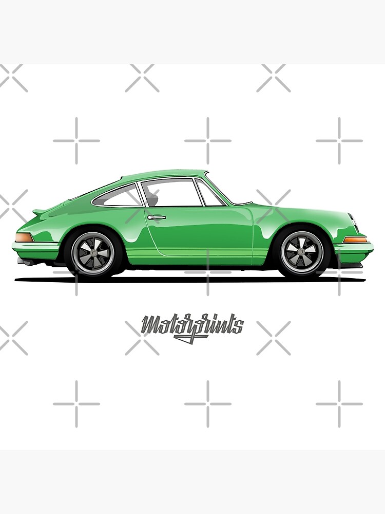 "Singer 911 (green)" Poster by MotorPrints | Redbubble
