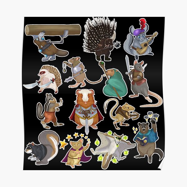 "DNDAnimals: Rodents" Poster for Sale by ErinA2 | Redbubble