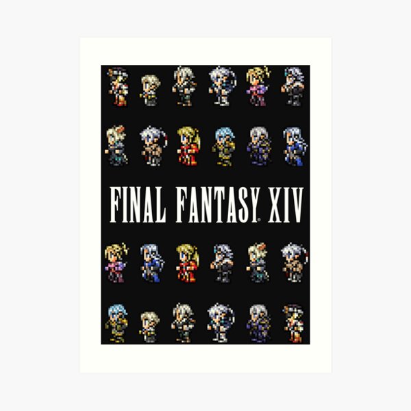 "Final Fantasy XIV 14 - Sprites PIXEL SPRITE Essential" Art Print for ...