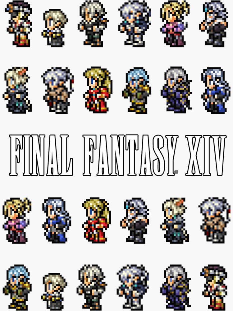 Sticker « Final Fantasy XIV 14 - Sprites PIXEL SPRITE Essentiel », par ...