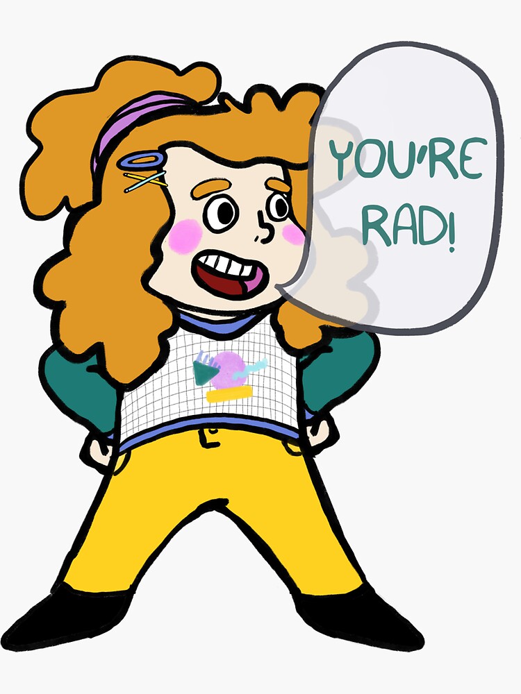 "You're Rad!" Sticker for Sale by artbyashlee1102 | Redbubble
