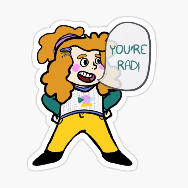 "You're Rad!" Sticker for Sale by artbyashlee1102 | Redbubble