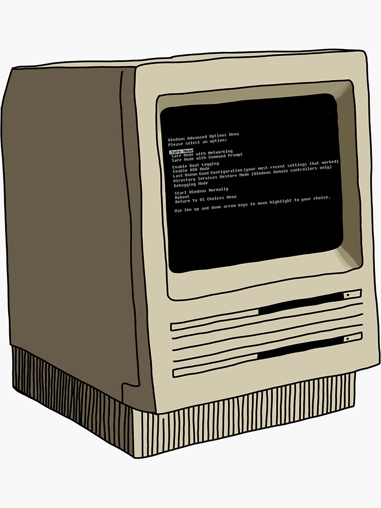 "Old Computer Boot Up" Sticker for Sale by sujojo | Redbubble