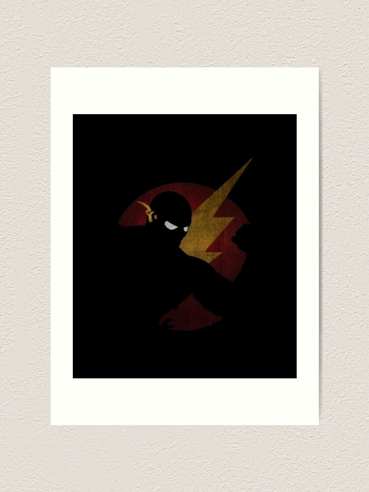 "Vintage Flash silhouette and logo" Art Print by Younes93 | Redbubble