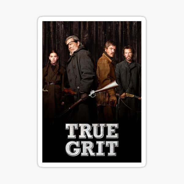 "true grit 2010 movie" Sticker for Sale by valerielawsons | Redbubble