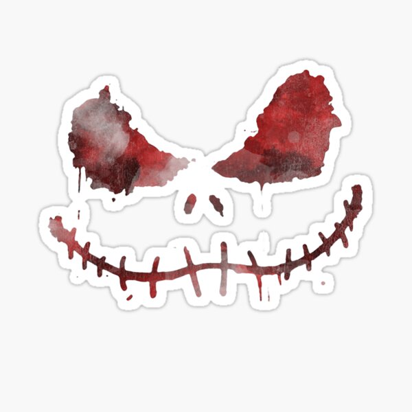 "Scary bloody face horror halloween costumes" Sticker by DesignByRayCox ...