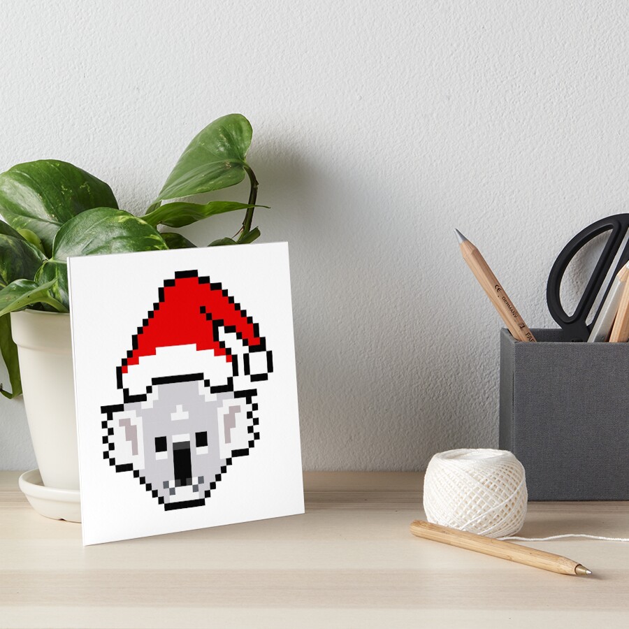 "8-Bit Santa Koala Bear" Art Board Print by nicgfx | Redbubble