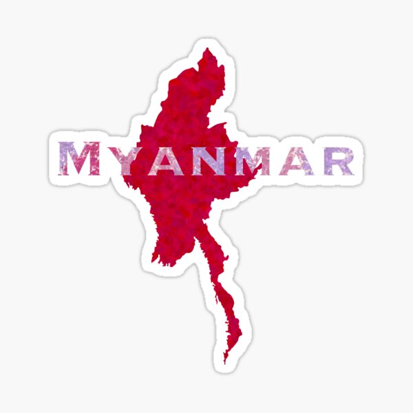 "Myanmar " Sticker by KoutYoe | Redbubble