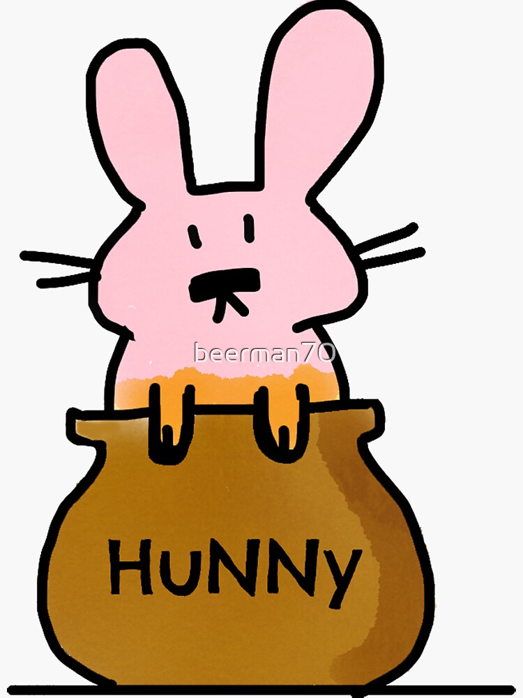 "Hunny Bunny" Sticker for Sale by beerman70 | Redbubble