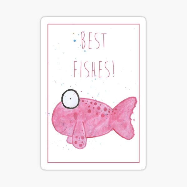 "Watercolour Fish - Best Fishes" Sticker by cfearnley | Redbubble