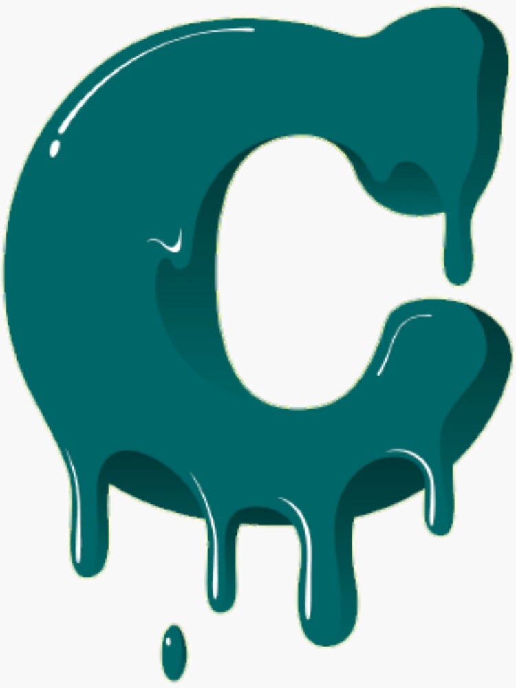 "Melting letter C trendy design" Sticker for Sale by Typodrama | Redbubble