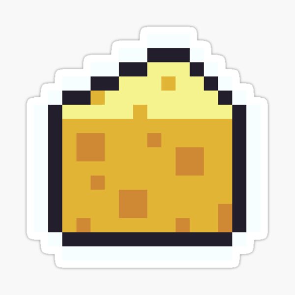 "Cheese Pixel Art " Sticker by RednGreen | Redbubble