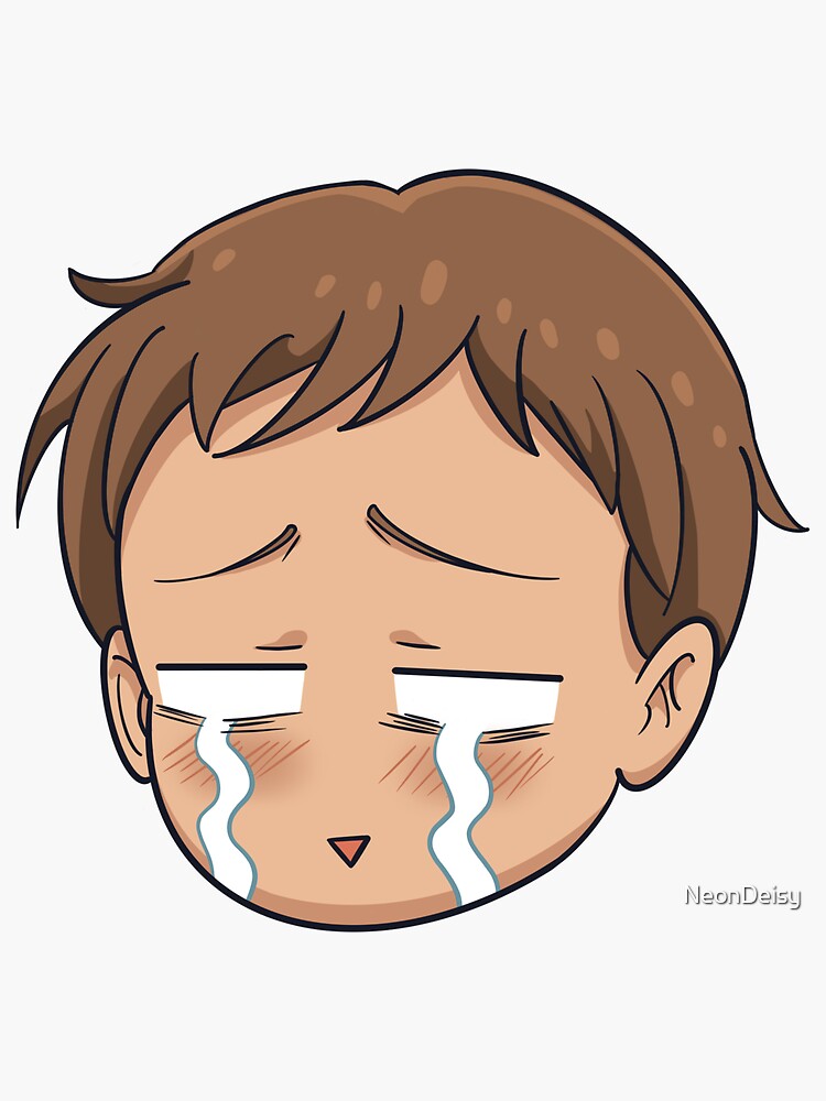 "Crying King" Sticker for Sale by NeonDeisy | Redbubble