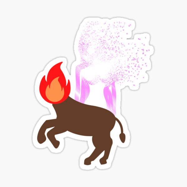 "Headless mule/Brazilian folklore" Sticker for Sale by Caveira21 ...