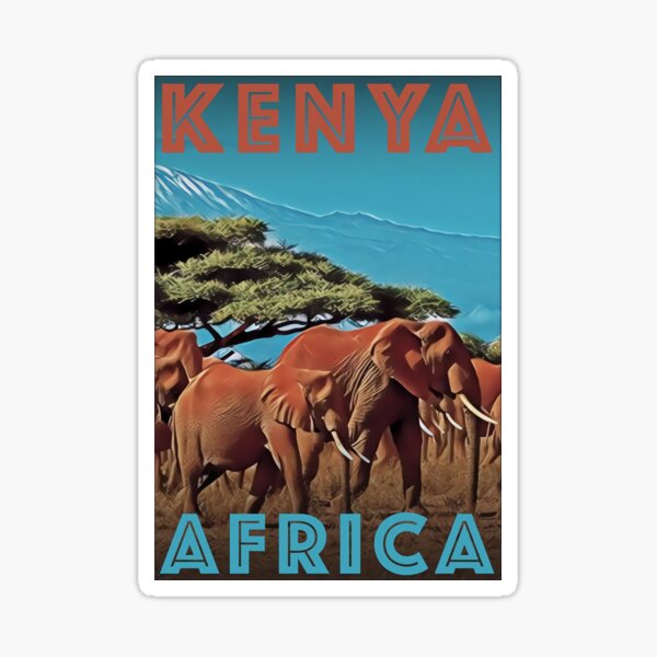 "KENYA AFRICA" Sticker by dickinsonme | Redbubble