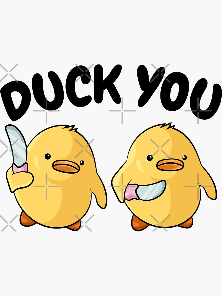 "duck with knife" Sticker for Sale by art-master1 | Redbubble