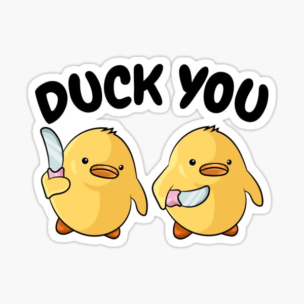 "duck with knife" Sticker for Sale by art-master1 | Redbubble
