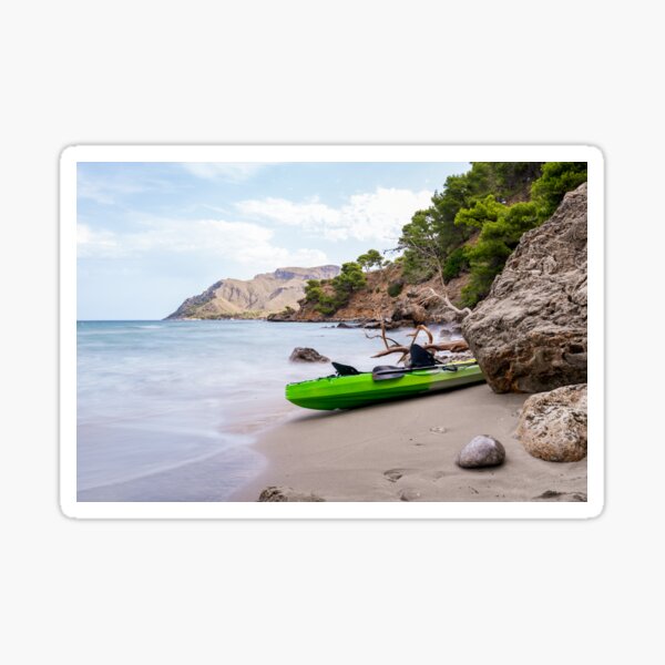 "Gone kayaking in paradise, long exposure photography" Sticker for Sale ...